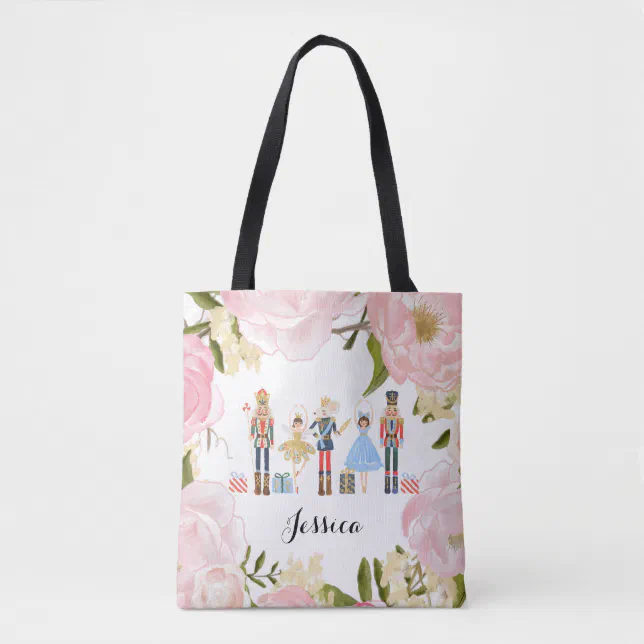 Watercolor Floral Nutcracker Tote Bag | Zazzle