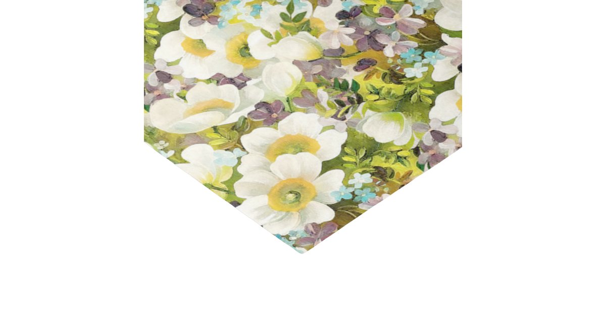 Watercolor floral pattern tissue paper | Zazzle
