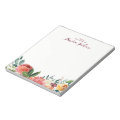 Watercolor Floral Personalized Notepad Stationery | Zazzle
