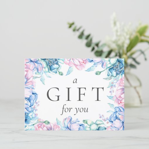 Watercolor Floral Rustic Gift Certificate Card | Zazzle