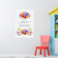 Watercolor Floral Spanish Fiesta Wedding Welcome Poster | Zazzle