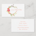 Watercolor Floral Wreath Business Card | Zazzle