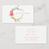 Watercolor Floral Wreath Business Card | Zazzle