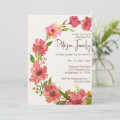 Watercolor Floral Wreath Foster Baby/Child Shower Invitation | Zazzle