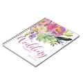Watercolor Flower Succulent Wedding Planner Notebook | Zazzle