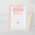 Watercolor Flowers Baby Shower Game Baby Bingo | Zazzle