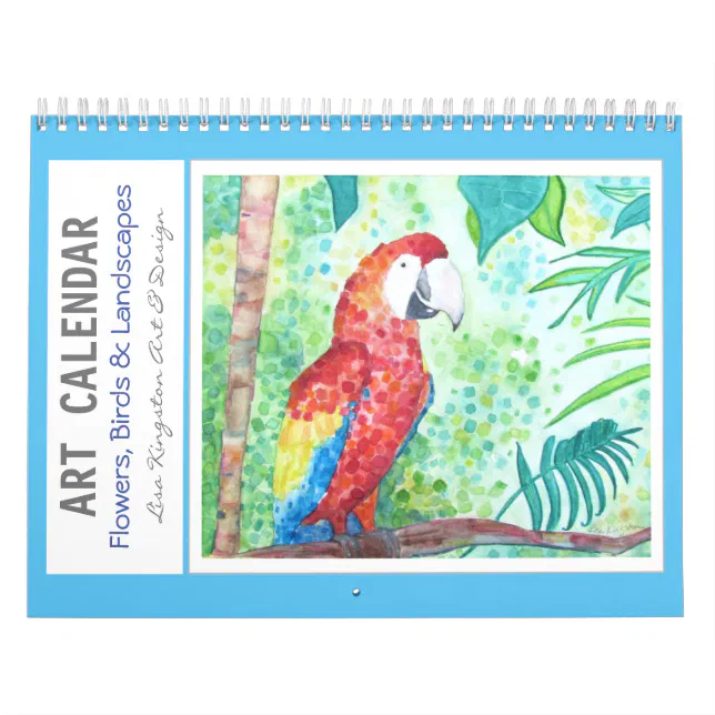 Watercolor Flowers Birds and Landscapes Calendar | Zazzle