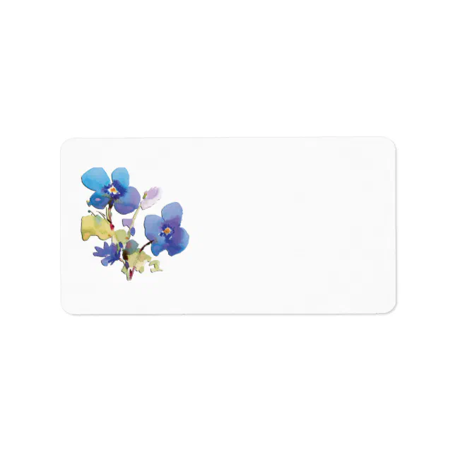 Watercolor Flowers Label | Zazzle