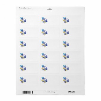 Watercolor Flowers Label | Zazzle