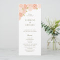 WATERCOLOR FLOWERS WEDDING PROGRAM | Zazzle