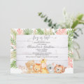 Watercolor Forest Animals Gender Reveal Invitation | Zazzle