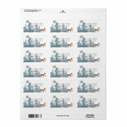 Watercolor Forest Animals Return Address Label | Zazzle