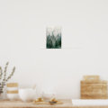 Watercolor Forest landscape foggy pine mountain Poster | Zazzle