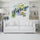 Watercolor forest scene wall decal | Zazzle
