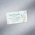 Watercolor Forget Me Not Blue Flower Business Card Magnet | Zazzle