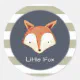 Watercolor Fox Navy Orange Woodland Sticker | Zazzle