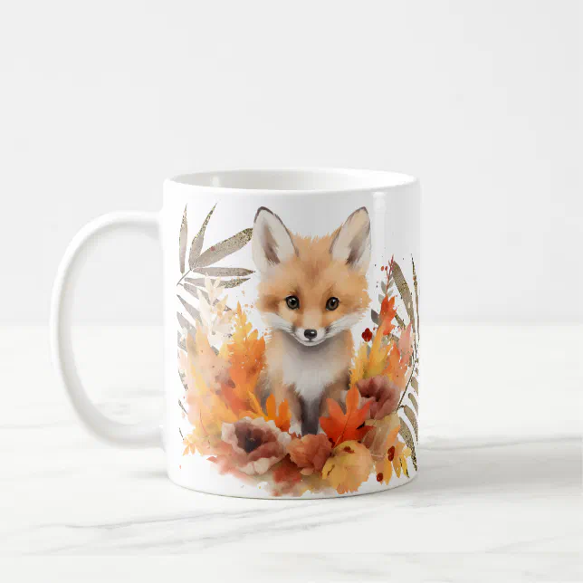 Watercolor Fox Rustic Fall Coffee Mug | Zazzle