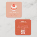 Watercolor French Sweet Cake QR Code Social Media Square Business Card ...