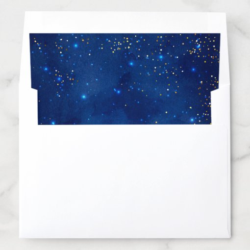 Watercolor Galaxy Cosmic Stars Starry Nebula Envelope Liner | Zazzle