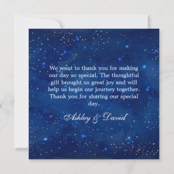 Watercolor Galaxy Cosmic Stars Thank You Card | Zazzle