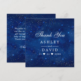 Watercolor Galaxy Cosmic Stars Thank You Card | Zazzle