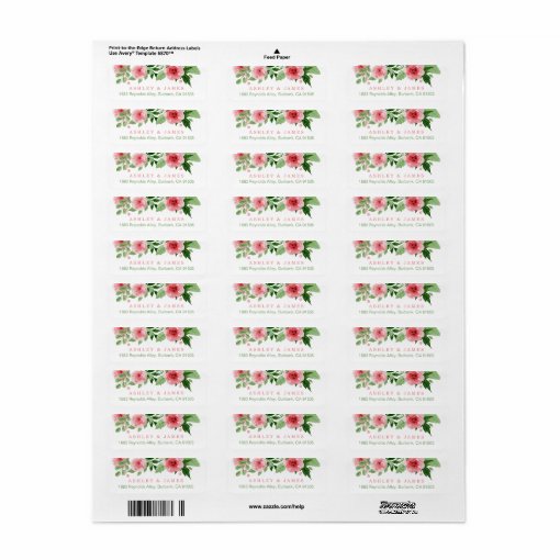 Watercolor Garden Rose Nature Flowers Label | Zazzle