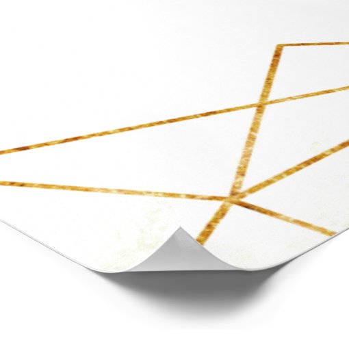 Watercolor Geometric Crystal Wedding Poster | Zazzle