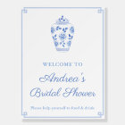 Watercolor Ginger Jar Bridal Shower Welcome Foam Board | Zazzle