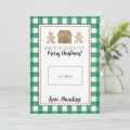 Watercolor Gingerbread Teacher Christmas Gift Card | Zazzle