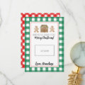 Watercolor Gingerbread Teacher Christmas Gift Card | Zazzle