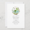 Watercolor Glass Terrarium Succulents Wedding Invi Invitation | Zazzle