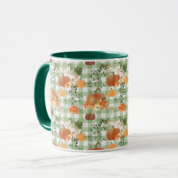 Watercolor Glitter Pumpkin Backgrounds Mug | Zazzle