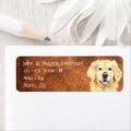 watercolor Golden Retriever Dog Address Label | Zazzle