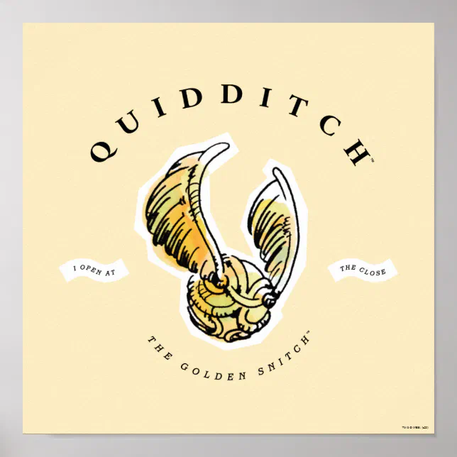 Watercolor Golden Snitch Poster | Zazzle