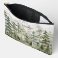 Watercolor Green Pine Forest on Mountain Accessory Pouch | Zazzle