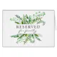 Watercolor green wedding. Botanical reserved sign | Zazzle