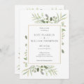 Watercolor Greenery All In One QR Code Wedding Invitation | Zazzle