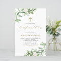 Watercolor Greenery and Flowers Confirmation | Zazzle