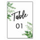 Watercolor Greenery, Casual Handwriting Typography Table Number | Zazzle