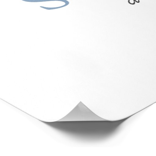 Watercolor Greenery Dusty Blue Welcome Sign | Zazzle