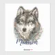 Watercolor Grey Wolf Wildlife Animal Nature Art Sticker | Zazzle
