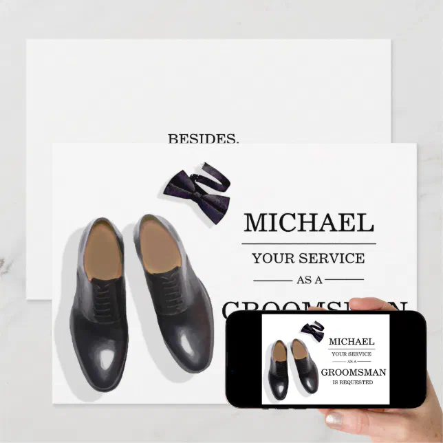Watercolor Groomsman Groomsmen Request Card | Zazzle