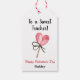 Watercolor Happy Valentine's Day Teacher Gift Tags | Zazzle