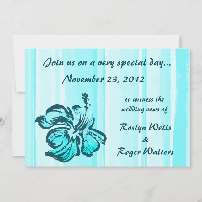 Watercolor Hibiscus Invitation | Zazzle