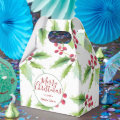 Watercolor Holly Christmas Favor Boxes | Zazzle