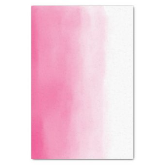 Watercolor Hot Pink Ombre Tissue Paper | Zazzle