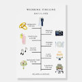 Watercolor Icon Wedding Day Timeline Foam Board | Zazzle