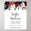 Watercolor Illustrated Fall Selfie Station Sign | Zazzle