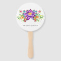 Watercolor Indian Lotus Flower Hand Fan | Zazzle