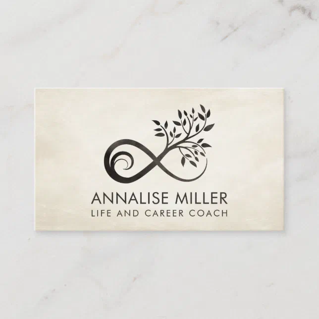 Watercolor Infinity Symbol - Tree branch Business Card | Zazzle